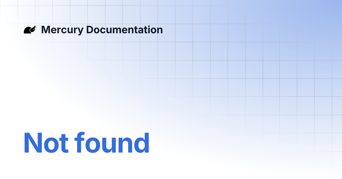 Data Catchups/Backfill | Mercury Documentation