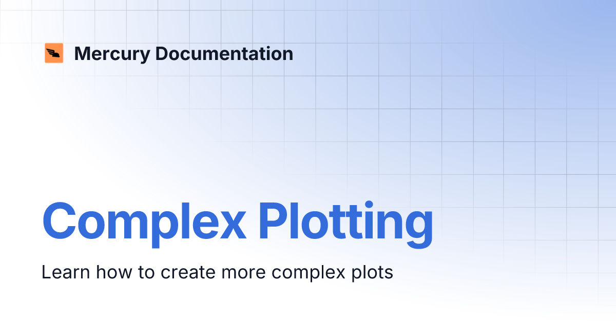 Complex Plotting | Mercury Documentation